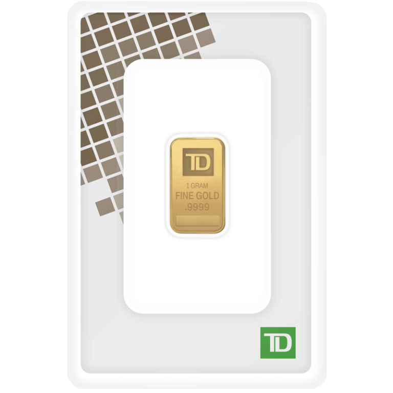 1g TD Bank Gold Bar - Royal Bull