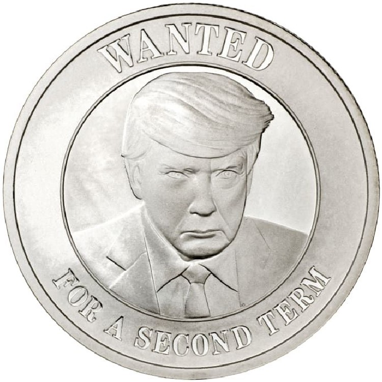 1oz Trump Wanted Mugshot Silver Round - Silvertowne Mint - Royal Bull